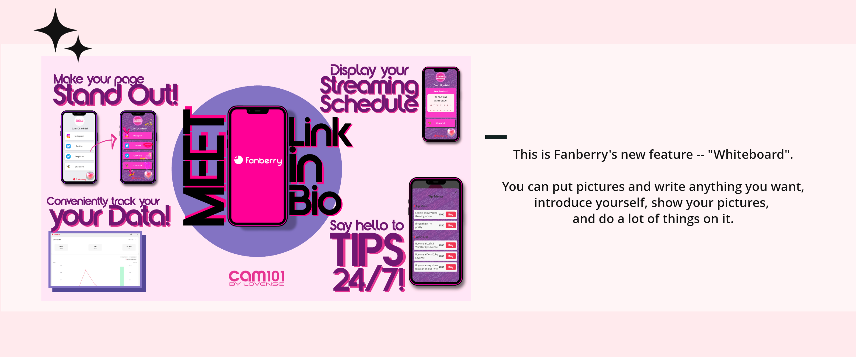 Add all your links, customize your page, and share it everywhere!